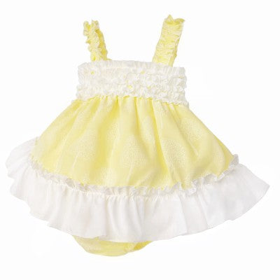 SS25 Baby Girls Lemon Ruffle Dress | Spanish Designer Clothing – Dainty ...