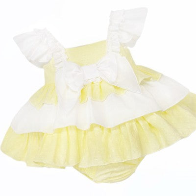 SS25 Baby Girls Lemon Dress & Knickers | Spanish Designer Clothing ...
