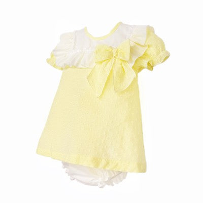 SS25 Baby Girls Lemon Dress & Knickers | Spanish Designer Clothing ...